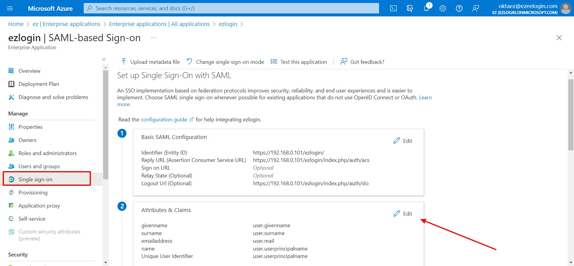Integrate Saml Authentication In Ezeelogin Gui Using Microsoft Azure
